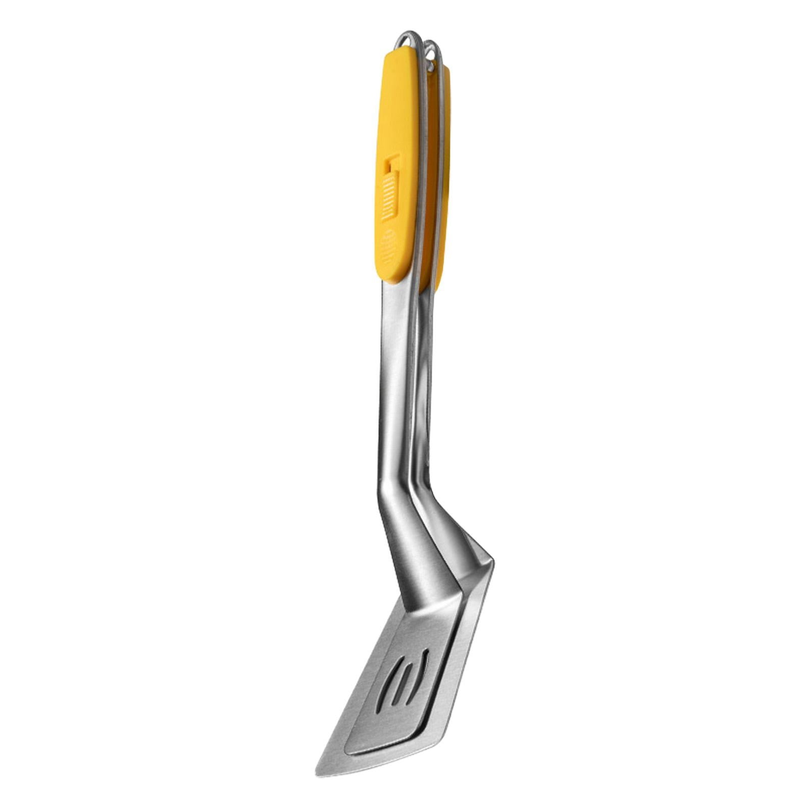 CMrtew Stainless Steel Grill Clamp, Anti-Scald Extended Handle Spatula ...