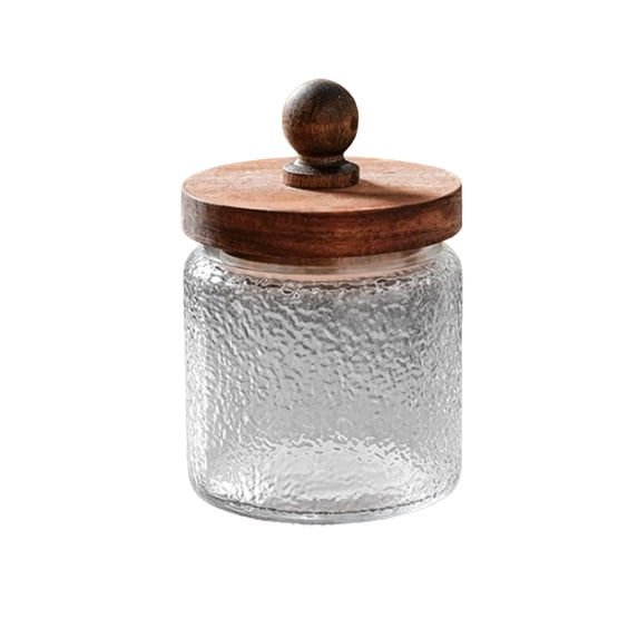 CMrtew Vintage Glass Jars with Airtight Wood Lids & Handles - Coffee ...