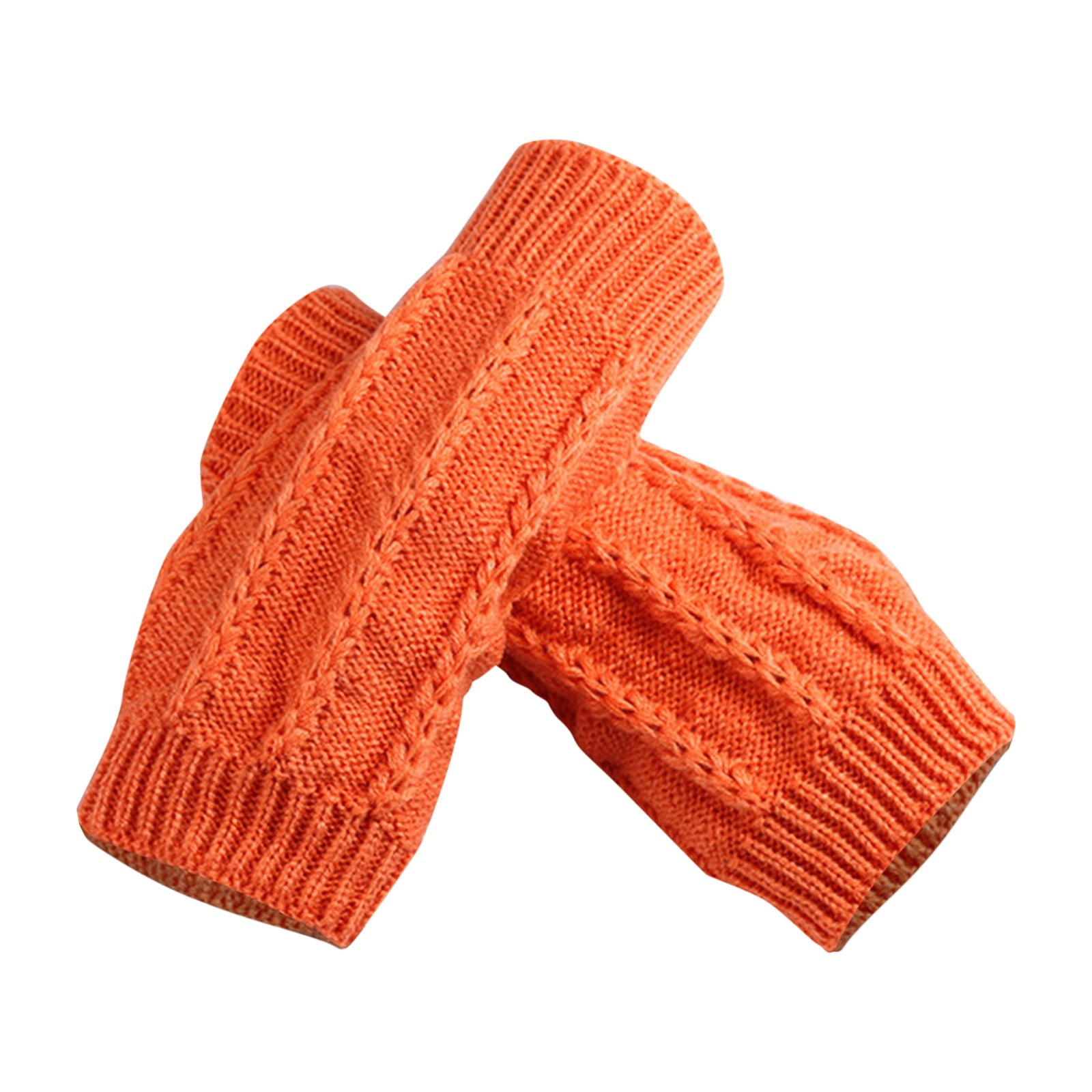 CMrtew Women's Anutumn and Winter Half-Finger Multicolor Gloves ...