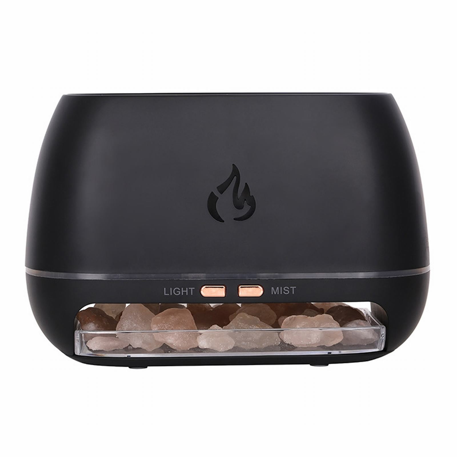 CMrtew Wood & Lava Rock Essential Oil Diffuser, Black Lava Rock Stone ...