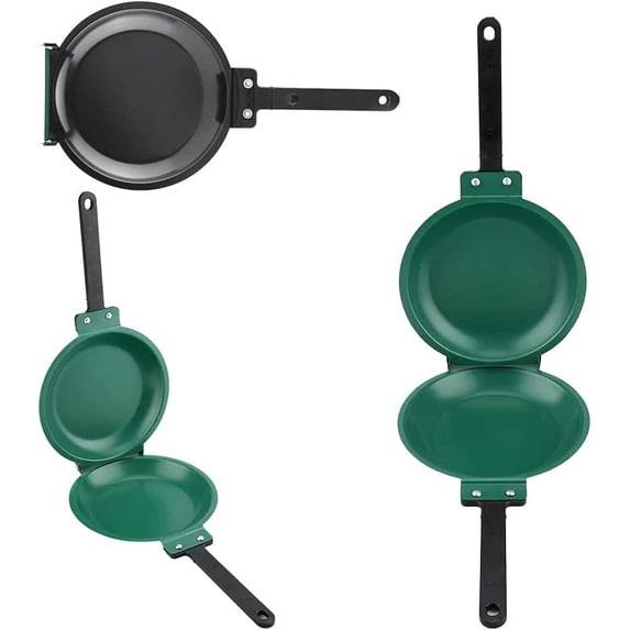 CN 1 PCS Double-sided Frying Pan, Easy-to-clean Double-sided Frying Pan ...