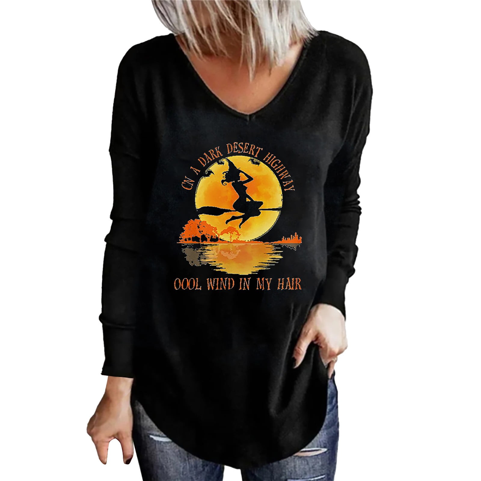 CN A DARK DESERT HIGHWAY OOOL WIND IN MY HAIR Women's Fashion Halloween ...