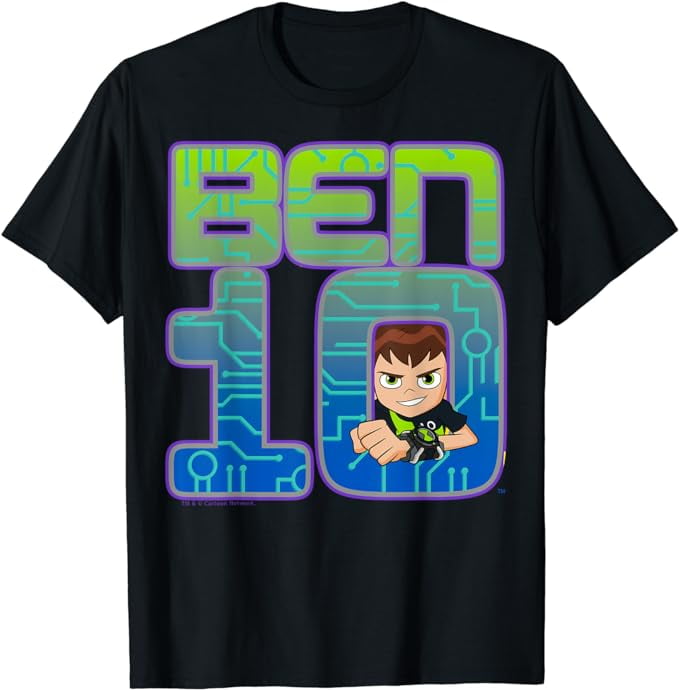 CN Ben 10 Simple Portrait Logo T-Shirt, Black Color, Size L - Walmart.com