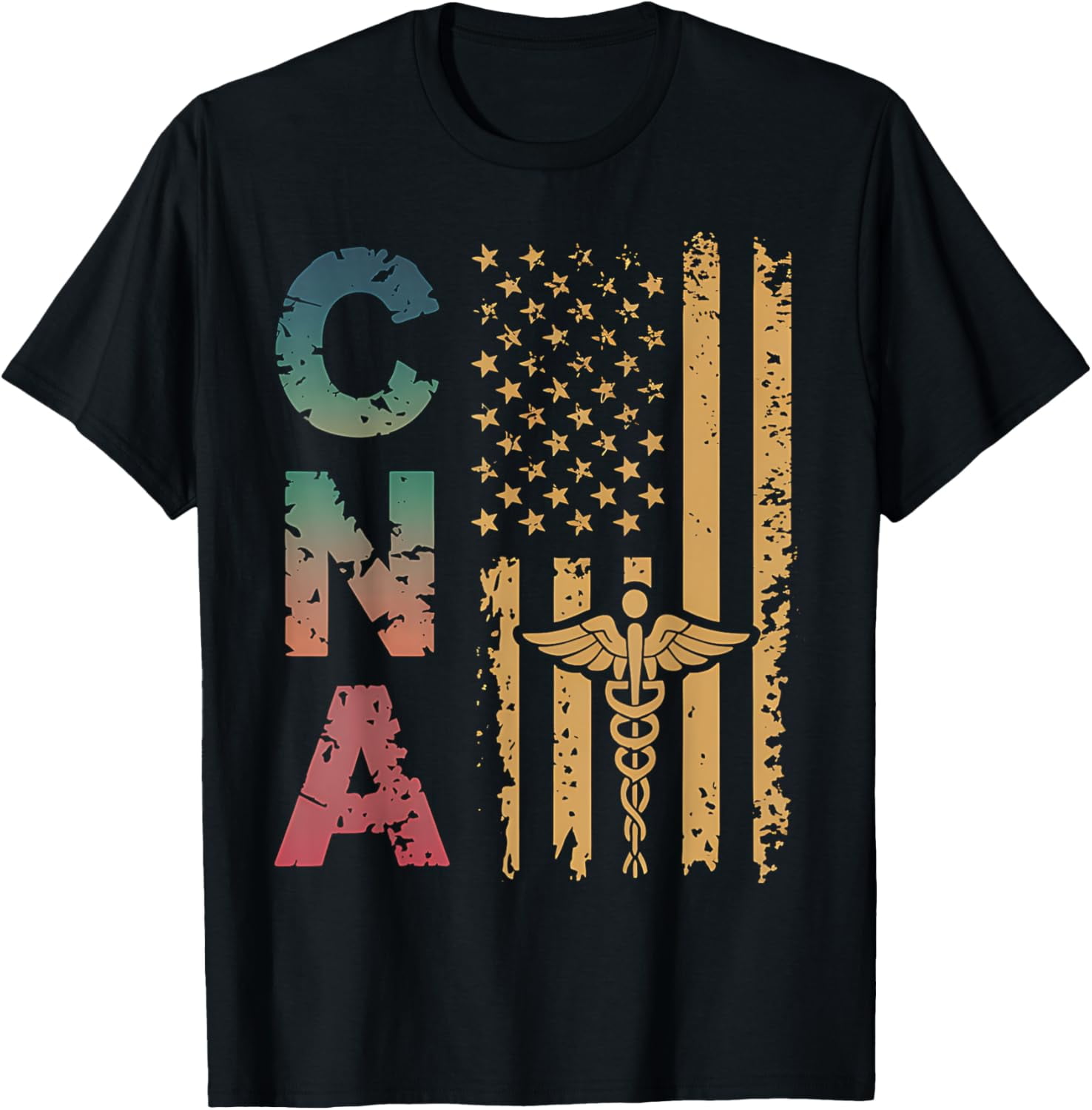 CNA American Flag Nurse Appreciation Gift T-Shirt - Walmart.com