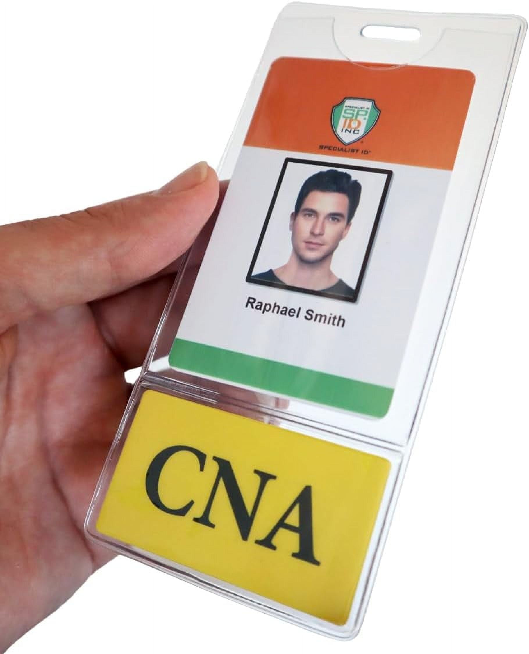 CNA BadgeBottom Vertical Badge Buddy & ID Holder Combo - Heavy Duty 2 ...