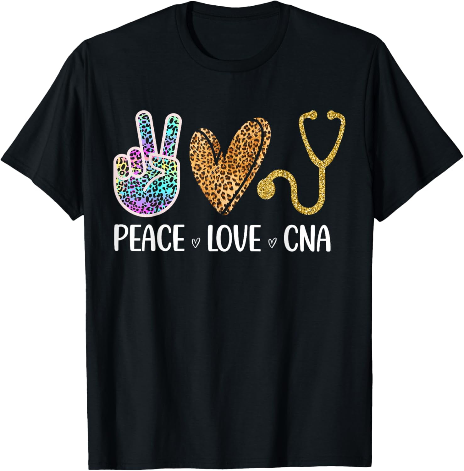CNA Certified Nursing Assistant GiftsPeace Love CNA T-Shirt - Walmart.com