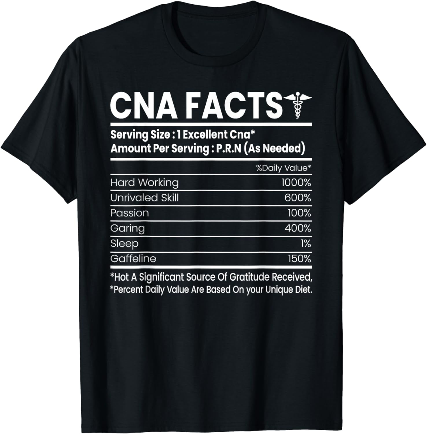 CNA Facts - Funny Certified Nurse Assistant CNA T-Shirt - Walmart.com