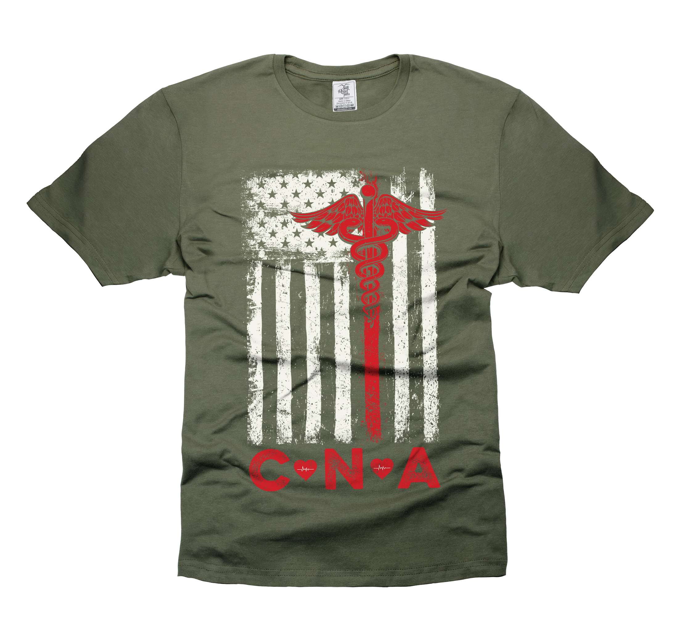 CNA Flag Shirt American CNA Shirt Certified Nursing Assistant Shirt ...