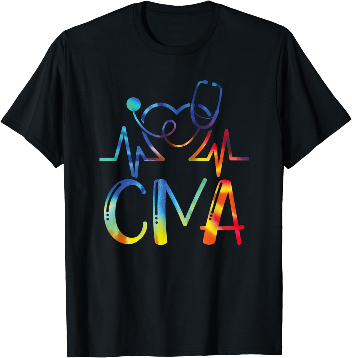 CNA Heartbeat EKG Pulse Line Proud Nursing Medical Worker T-Shirt - Walmart.com