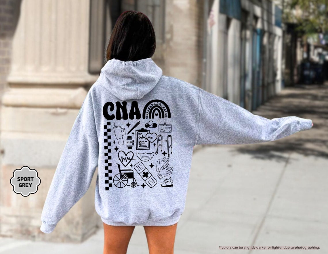 CNA Hoodie, Certified Nursing Assistant Hoodie, CNA Hoodie, CNA, Nurse ...