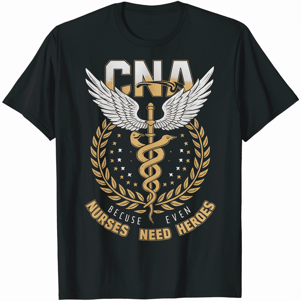 CNA Life American Flag Heart Nurse Appreciation Tee - Walmart.com