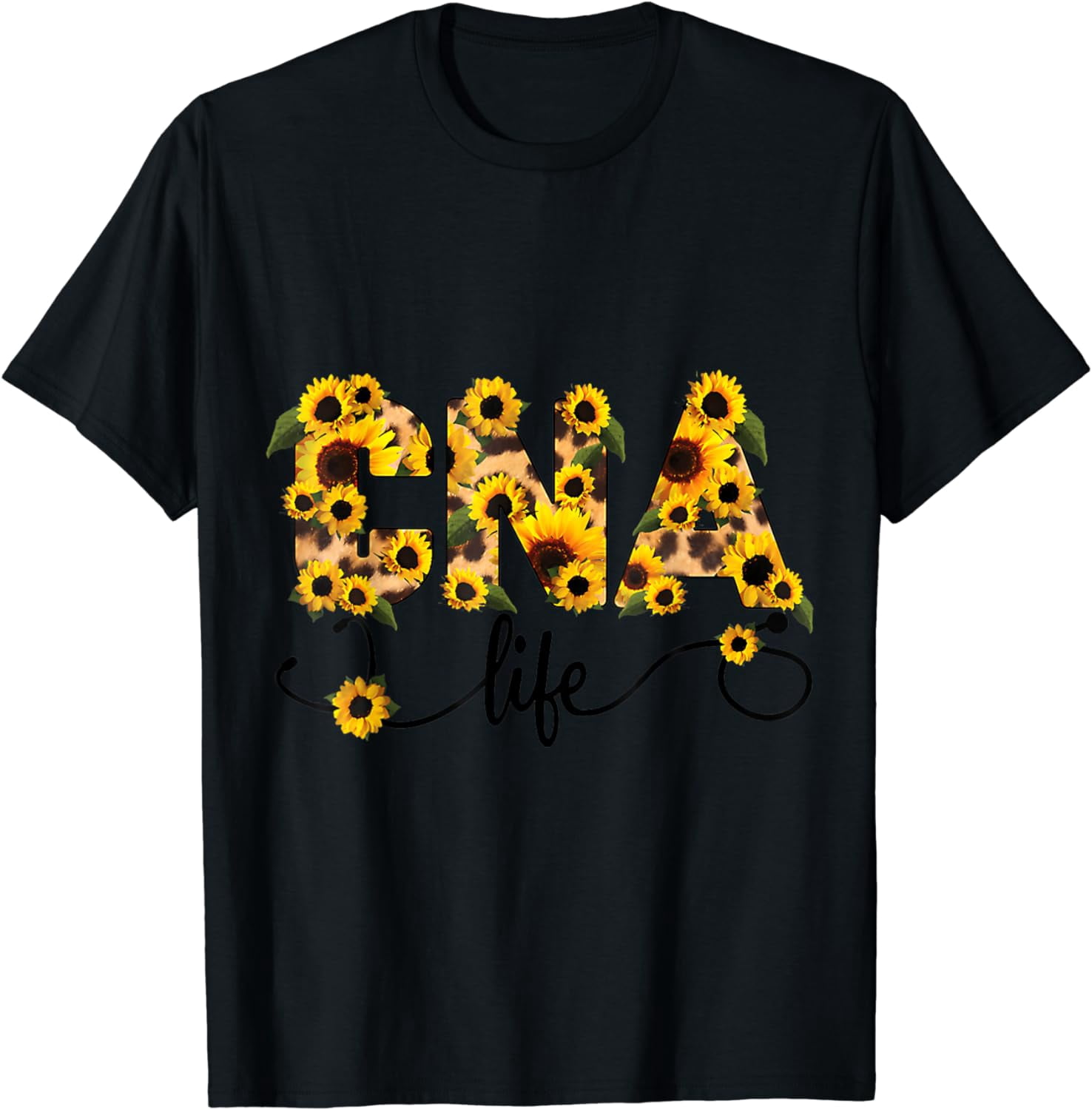 CNA Life Sunflowers CNA Certified Nursing Assistant T-Shirt - Walmart.com