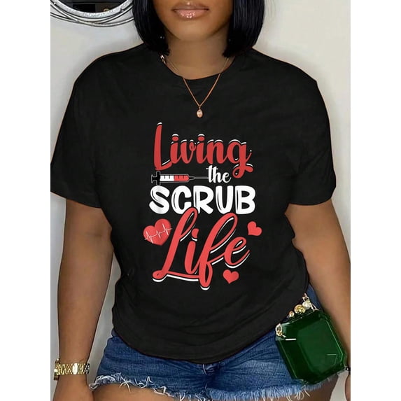 CNA The Scrub Life Living The Scrub Life Nurses CNA Nurses T-Shirt ...
