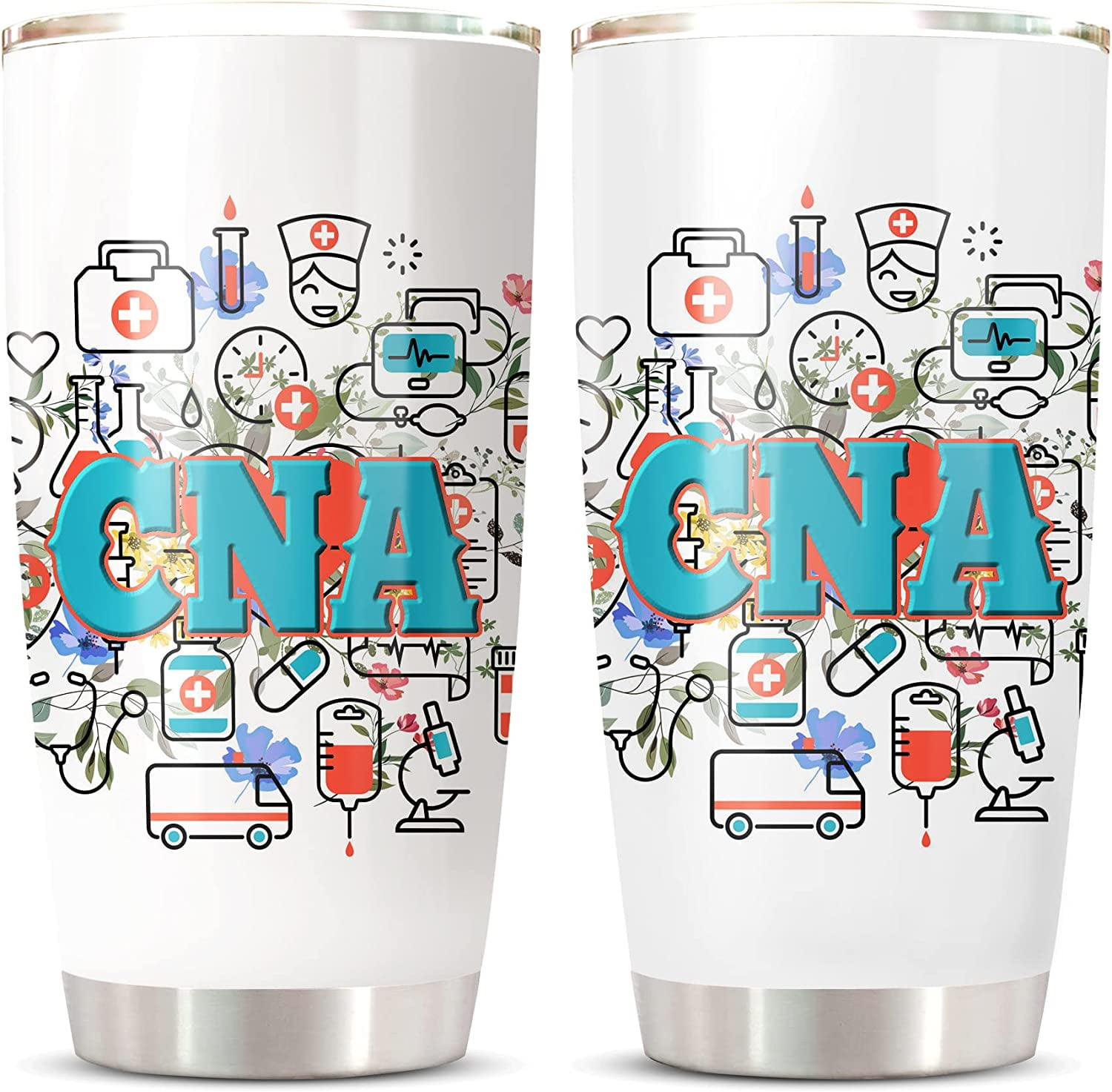 CNA Tumbler 20 Oz with Lid, Nurse Tumbler Isulated Stainless Steel, CNA ...