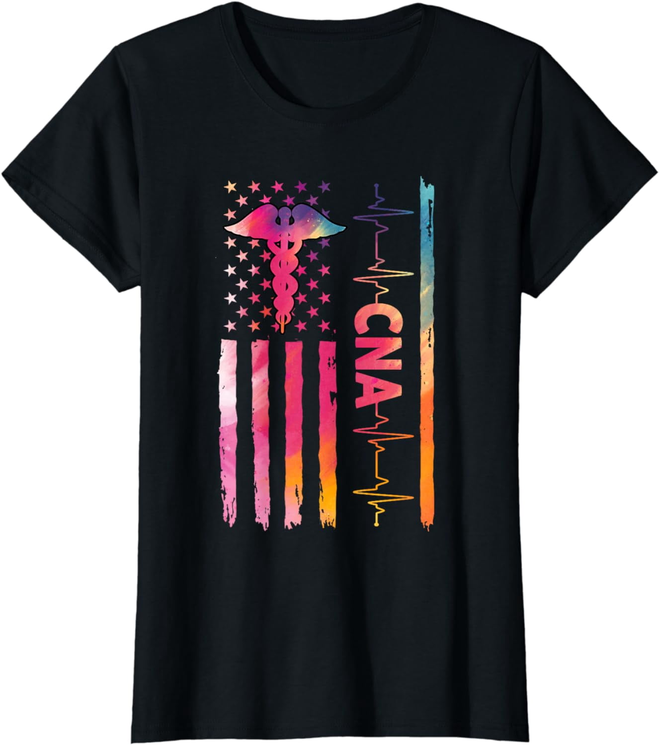 CNA US Flag, CNA - Certified Nursing Assistant T-Shirt - Walmart.com