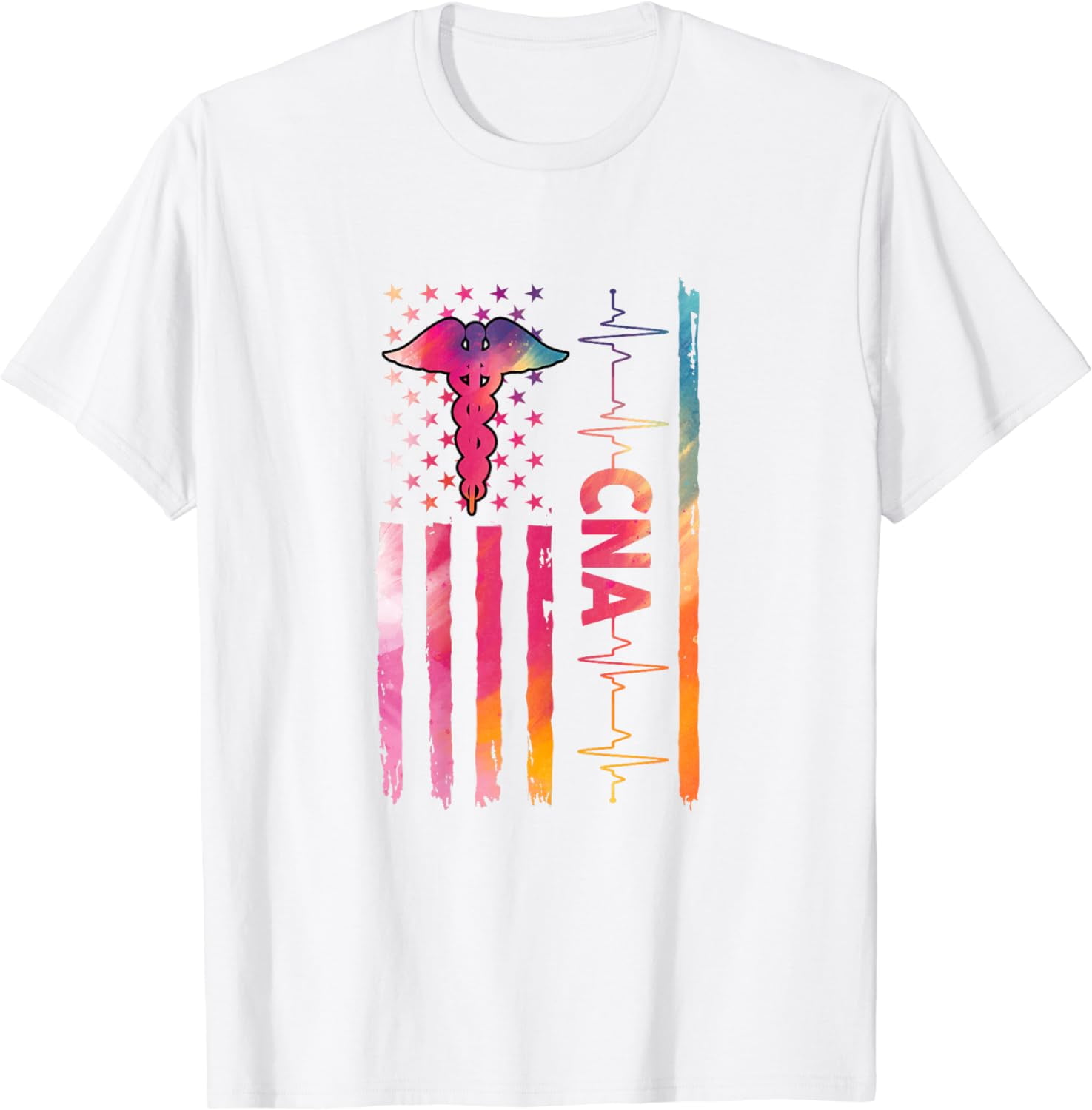 CNA US Flag, CNA - Certified Nursing Assistant T-Shirt - Walmart.com