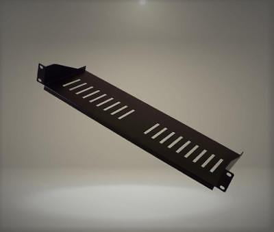 CNAweb 1U Rack Shelf - 6" Deep - Steel - Vented Rack Shelf - Rack Mount ...