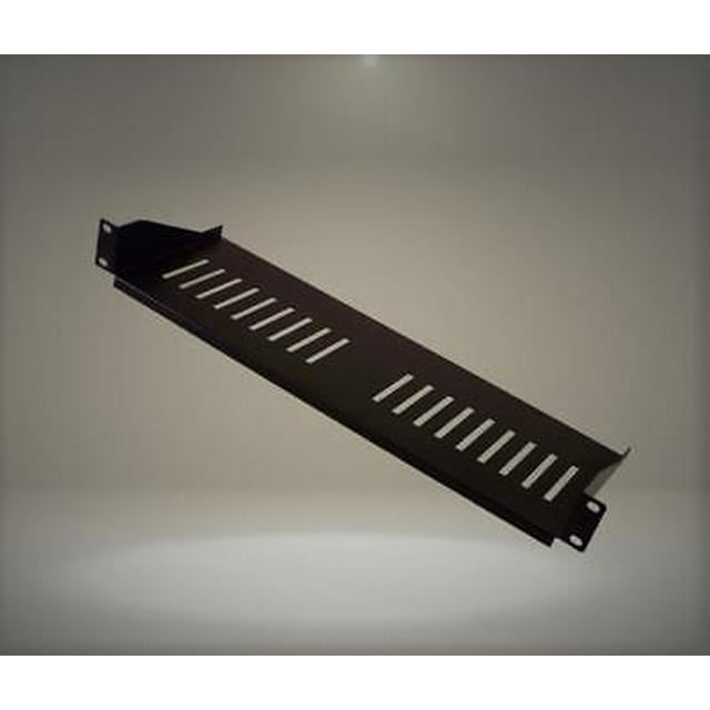 CNAweb 1U Rack Shelf - 6" Deep - Steel - Vented Rack Shelf - Rack Mount ...