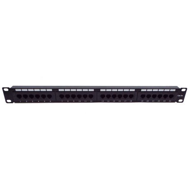 CNAweb 24 Port Cat5e 1U Rackmount 110 RJ45 Network Patch Panel 568A ...