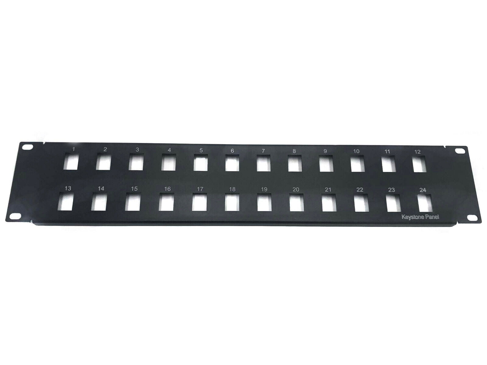 CNAweb 24 Port Unloaded Keystone Rack Mount Network Patch Panel 2U ...