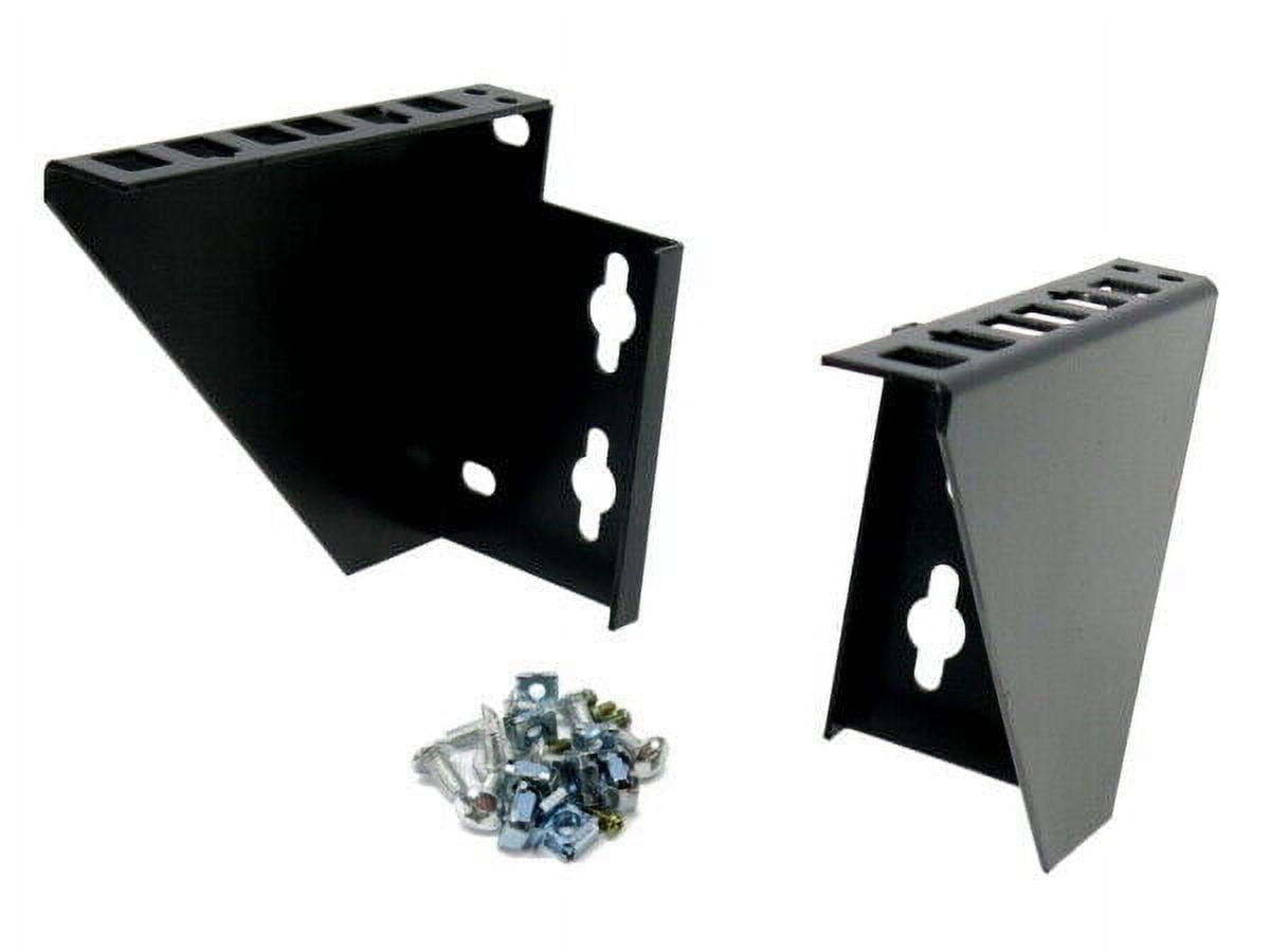 CNAweb 2U 19" Network Rack Bracket for Wallmount Vertical Hang or Desk ...