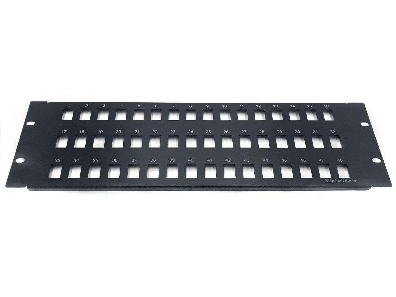 CNAweb 48 Port Unloaded Keystone Rack Mount Network Patch Panel 3U ...