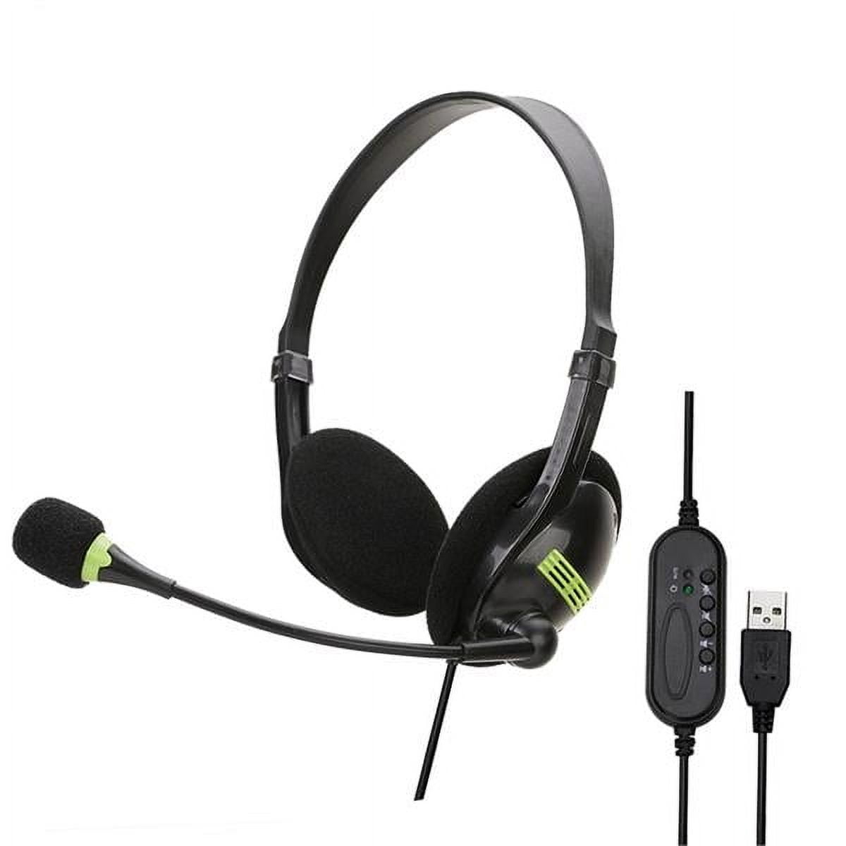 Cnaweb USB Headphones with Microphone, Wired PC Headset ...