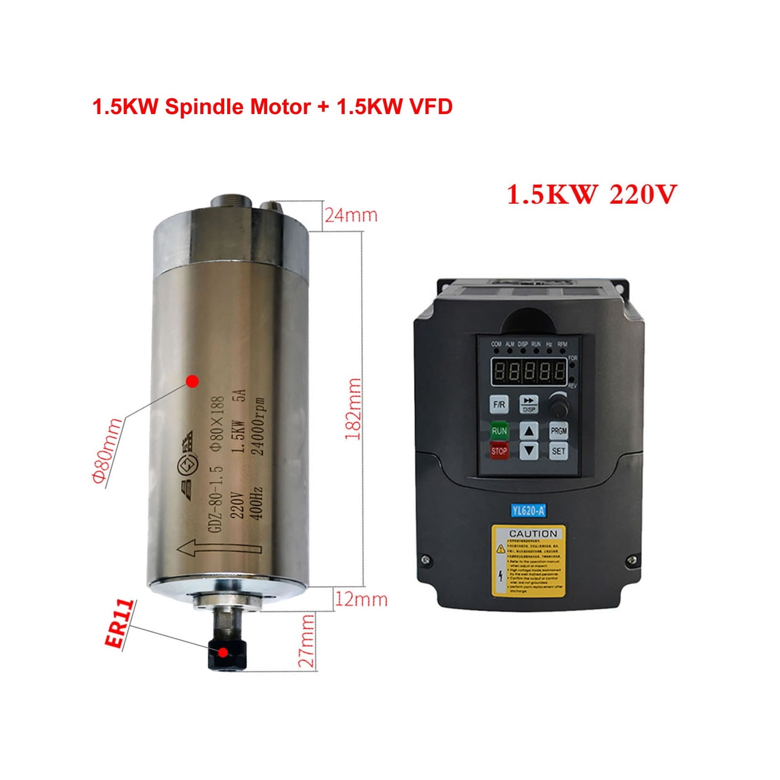 CNC 2.2KW 1.5KW Frequency Converter VFD Variable Frequency Driver ...