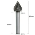 CNC 60° 60 Degree Router Engraving WoodWorking V Groove Bit 6x10mm ...