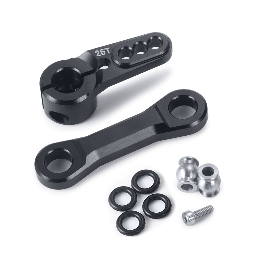 CNC Aluminum Alloy Steering Linkage Link Rod & 25T Servo Arm for KRATON ...