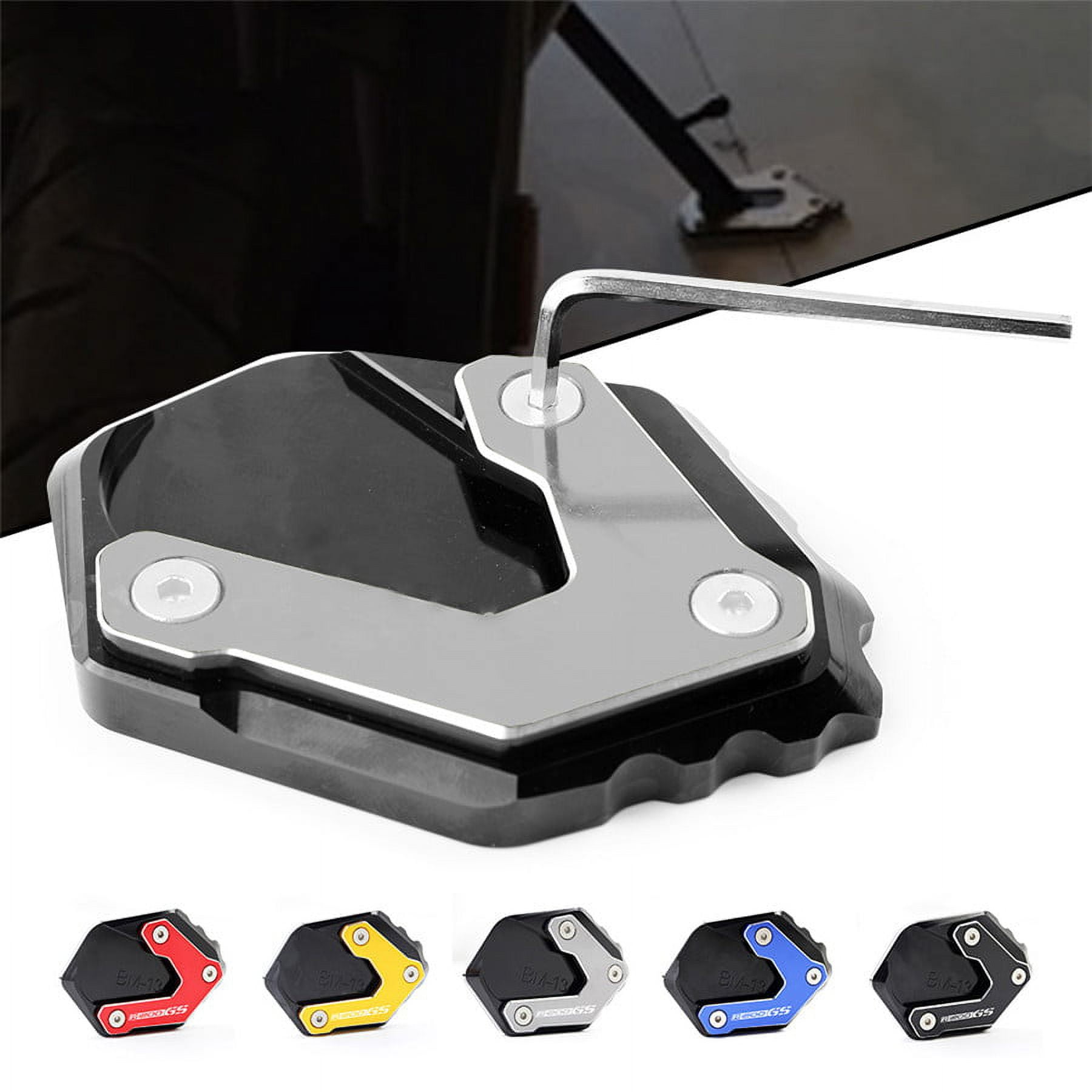 CNC Aluminum Motorcycles Side Stand Enlarge Extension Kickstand For BMW ...