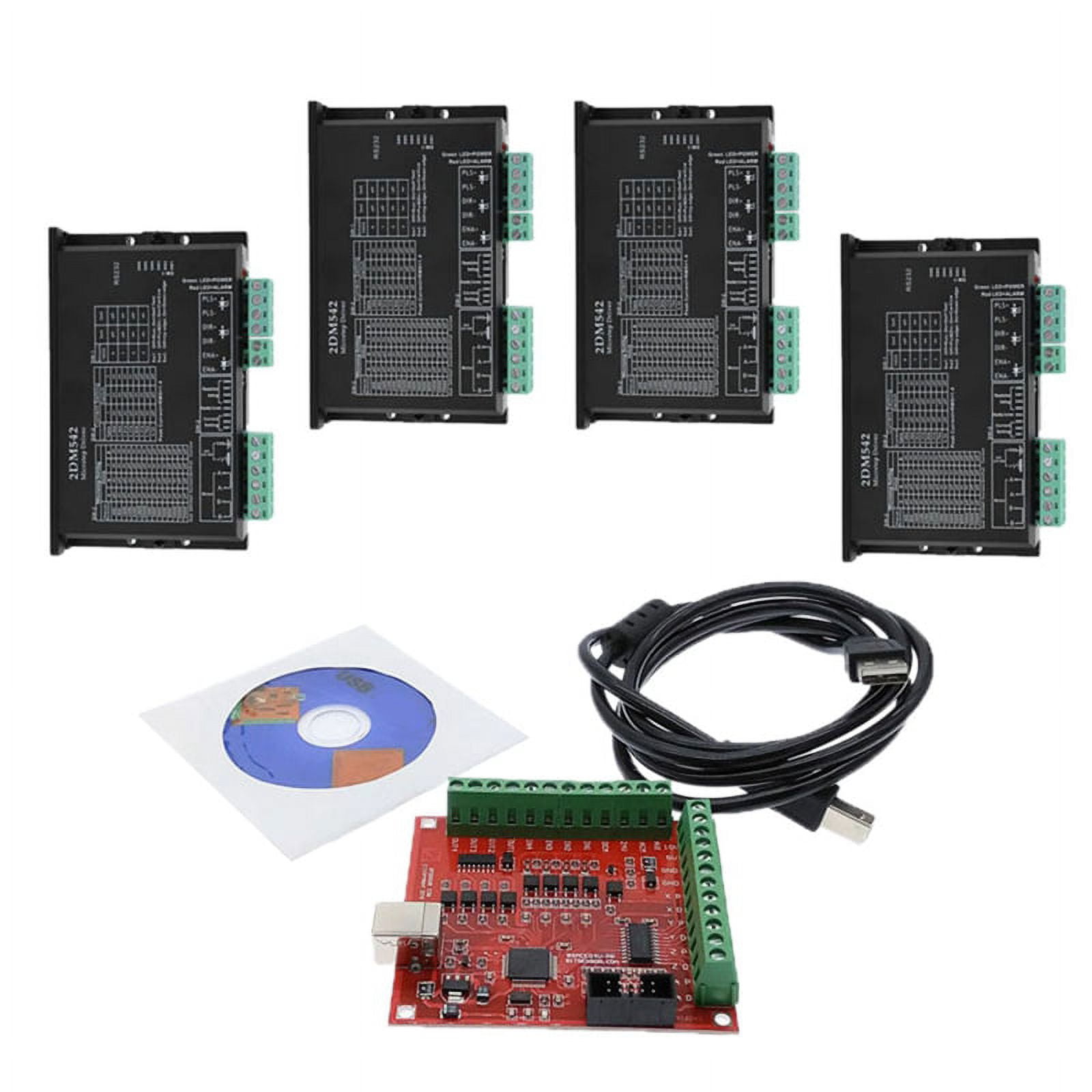 CNC Control System Kit, 1XRed Breakout Board 4 Interface Driver Motion ...