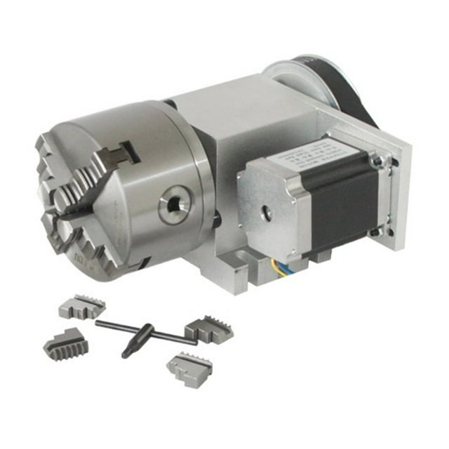 CNC Dividing Head CNC Dividing Plate Fourth Axis A Axis Four-jaw Chuck ...