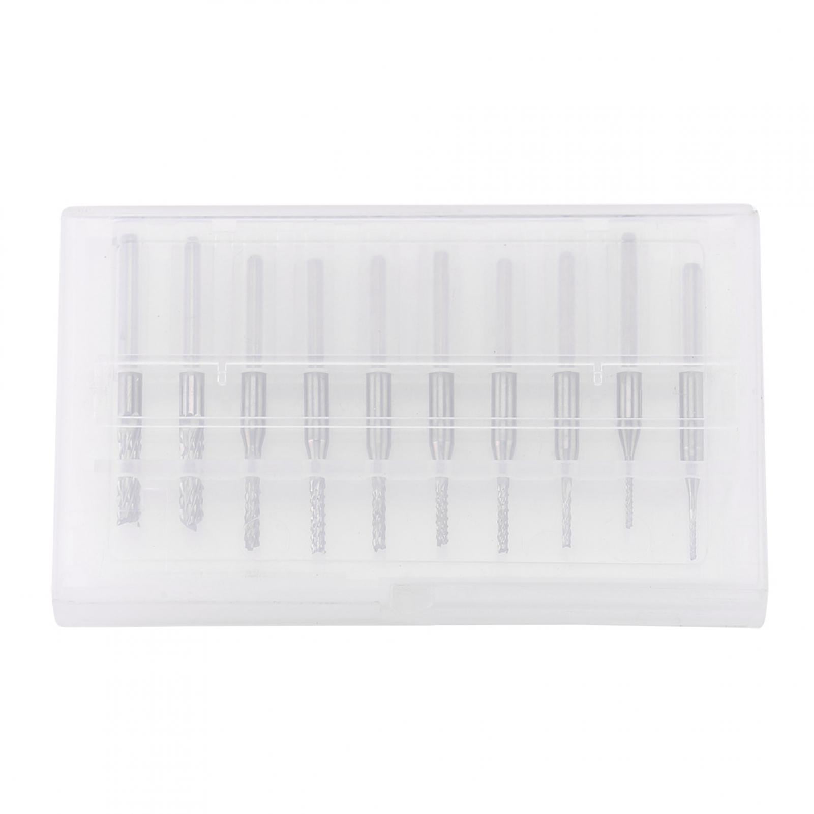 CNC Engraving Bits Set For PCB Milling, 1/8 Shank Tungsten Carbide Rotary Cutter Tools, Durable ...