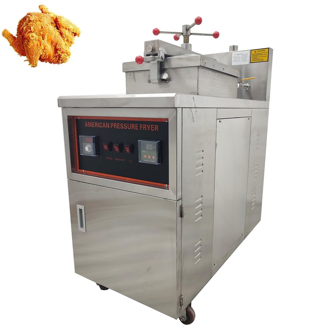 CNC High Pressure Fried Chicken Stove Commercial LPG Pressure Fryer Fried Chicken Pan 25KG/H ...