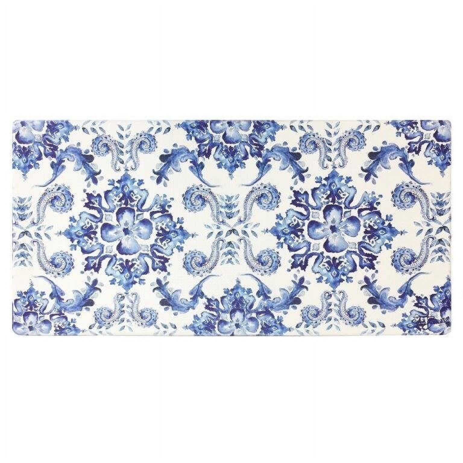CNC Kitchen Mats - 20" x 55" Poppy Sketch Tile Blue - Walmart.com