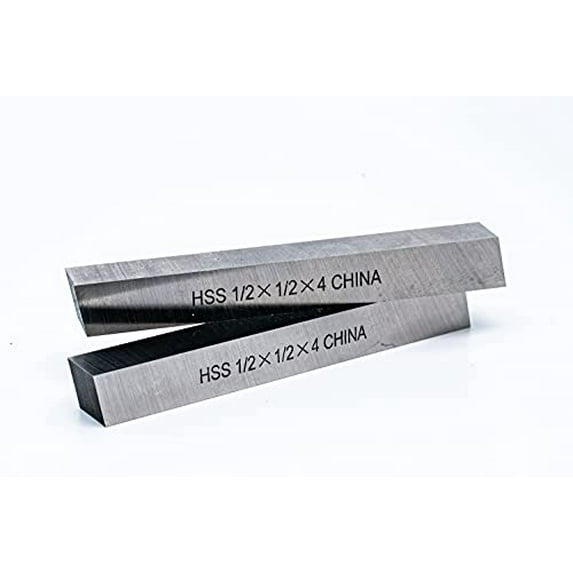 CNC Lathe HSS Square Cutting Tool Bits Bar 2 Piece Set, 1/2x1/2x4 ...