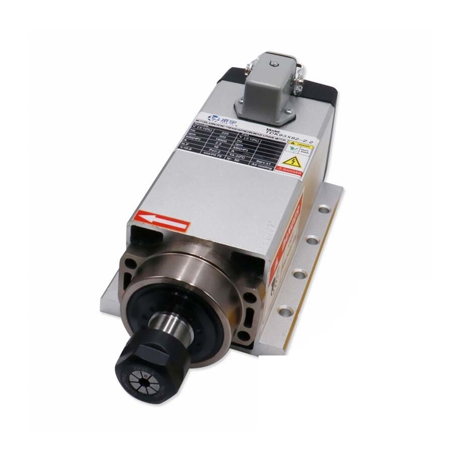 CNC Machine Tool Spindle 2200w 2.2kw 24000RPM 400hz ER20 Air Cooling ...