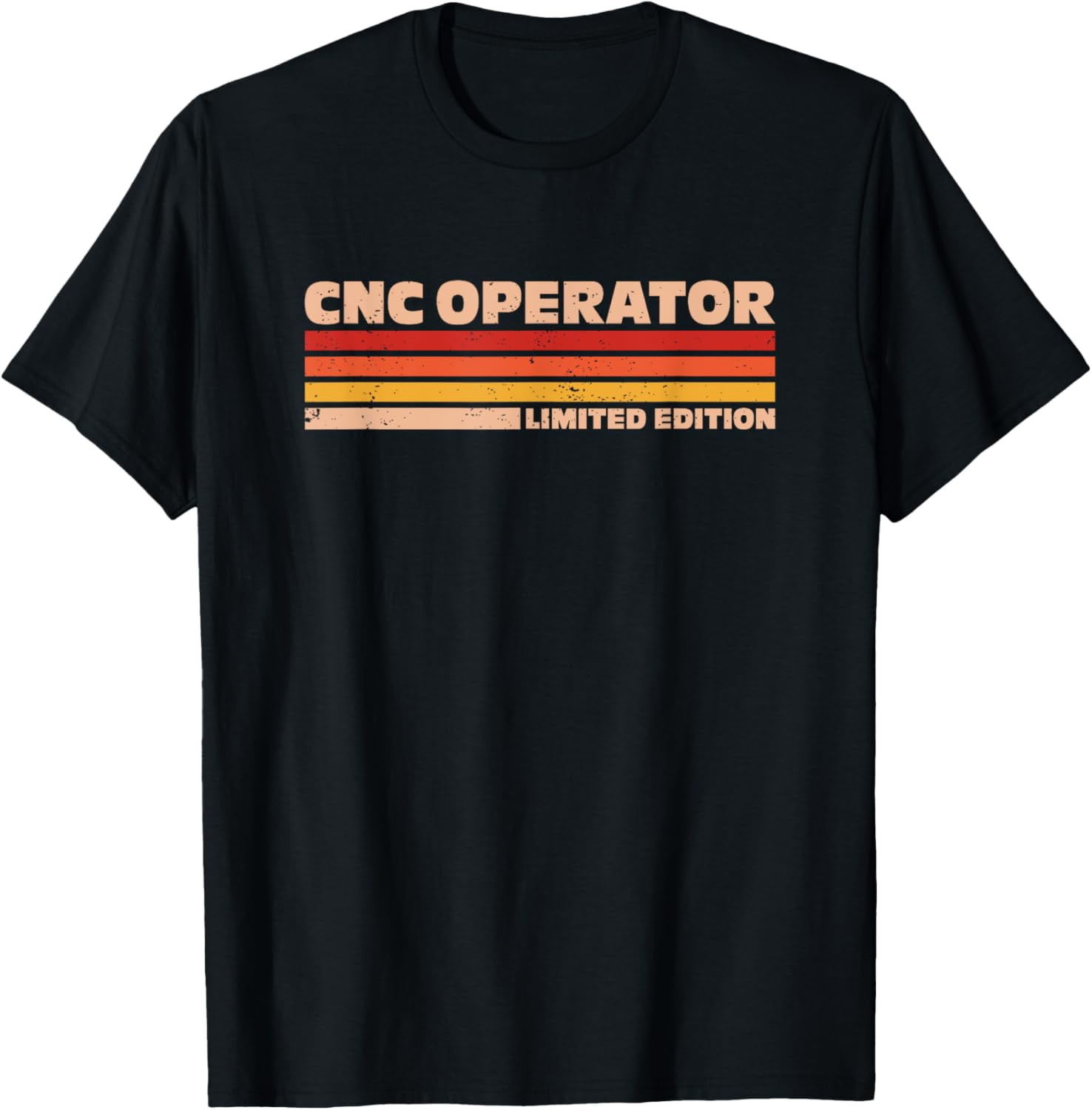 CNC Machinist Machine Operator Retro Flag CNC Operator T-Shirt ...