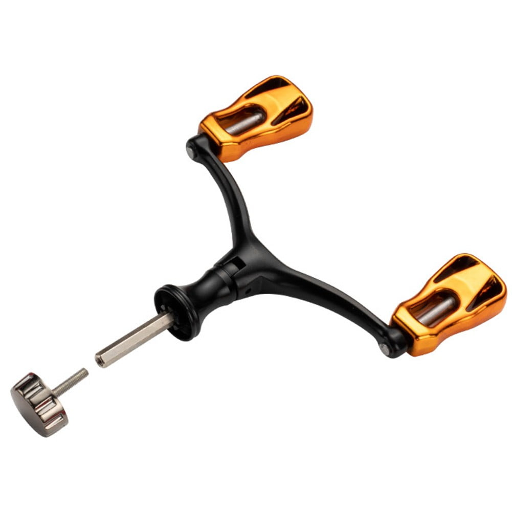 CNC Metal Fishing Reel Handle Double Crank Foldable Grip for 1000-5000 ...