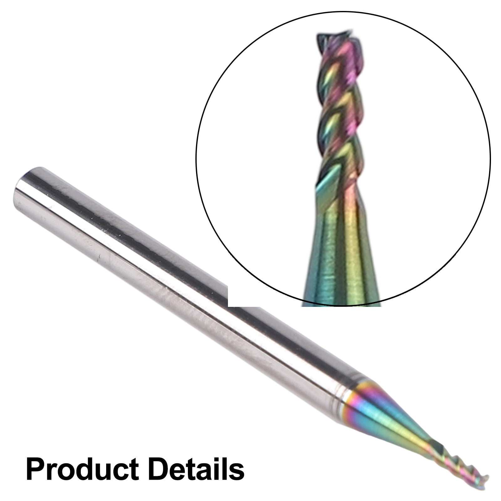 CNC Milling Cutter 3 Flute End Mill CNC Use Finishing Grooving Roughing ...