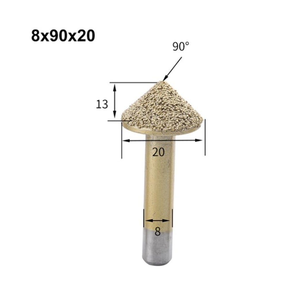CNC Milling Cutter Double Frosted Tapered V-Shaped Marble Stone Carving ...