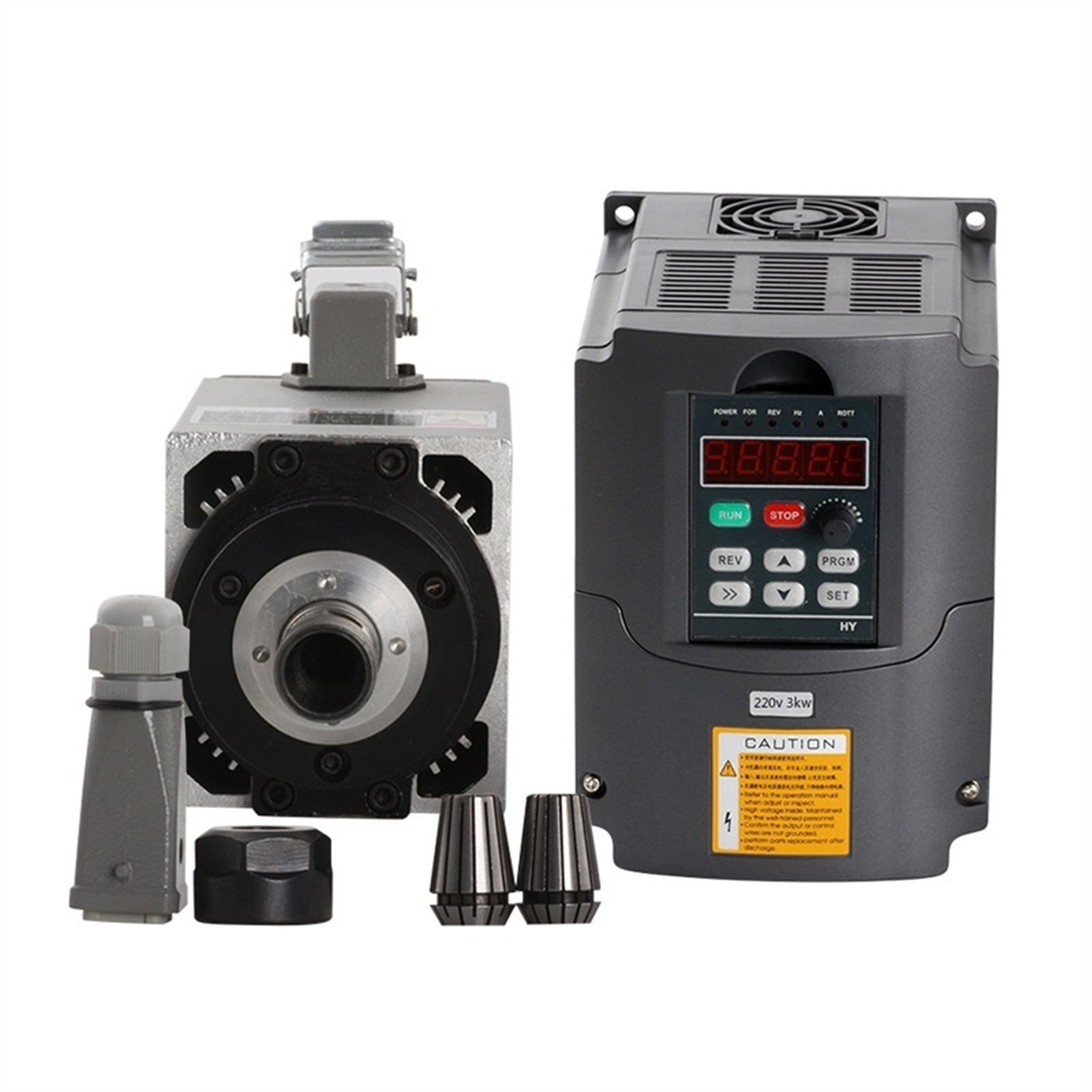 CNC Milling Spindle Motor Air Cooled Spindle 3KW 4 Bearings& 3.0kw VFD ...