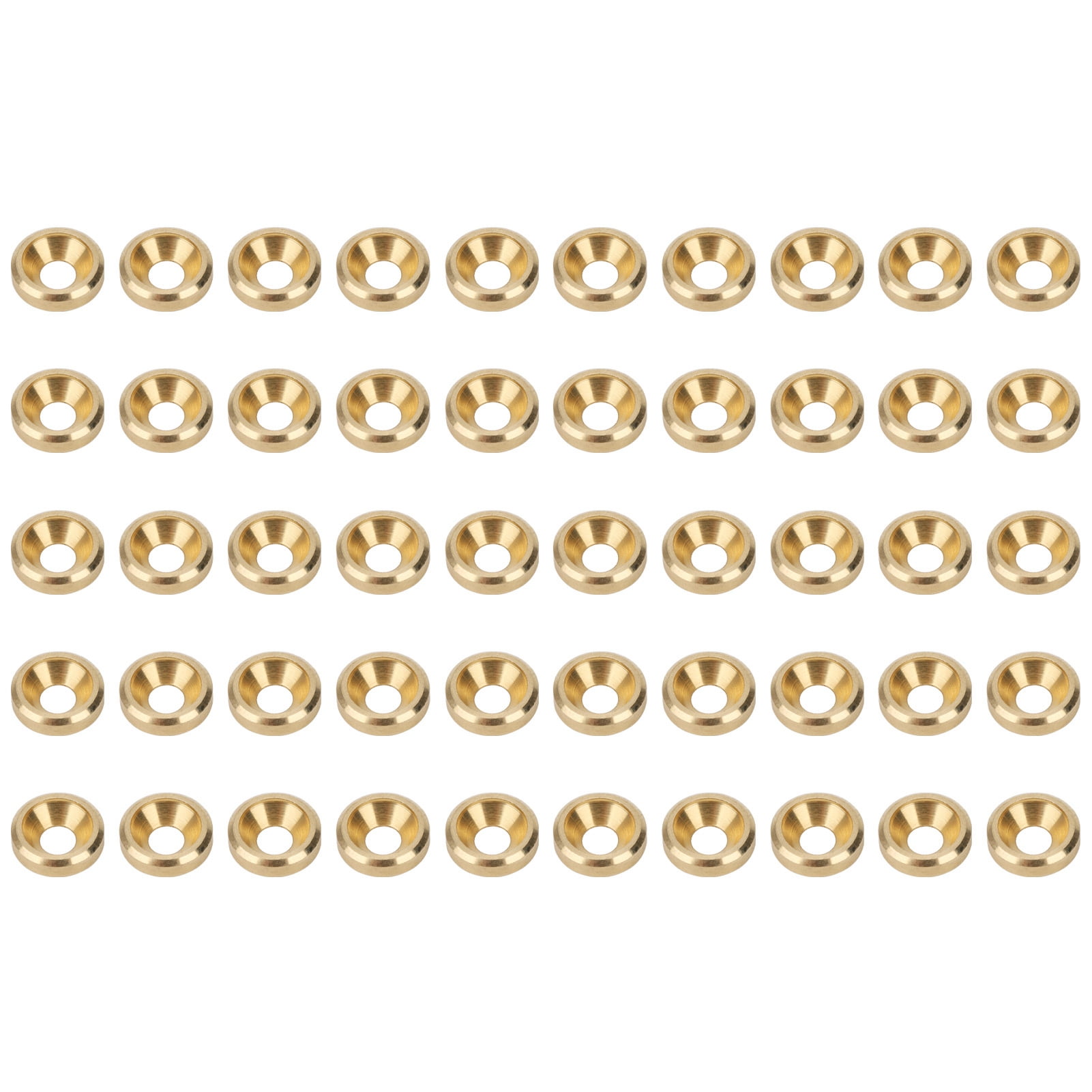 CNC Pure Copper Countersunk Screw Washers, 50Pcs M6 Flat Head Gasket ...