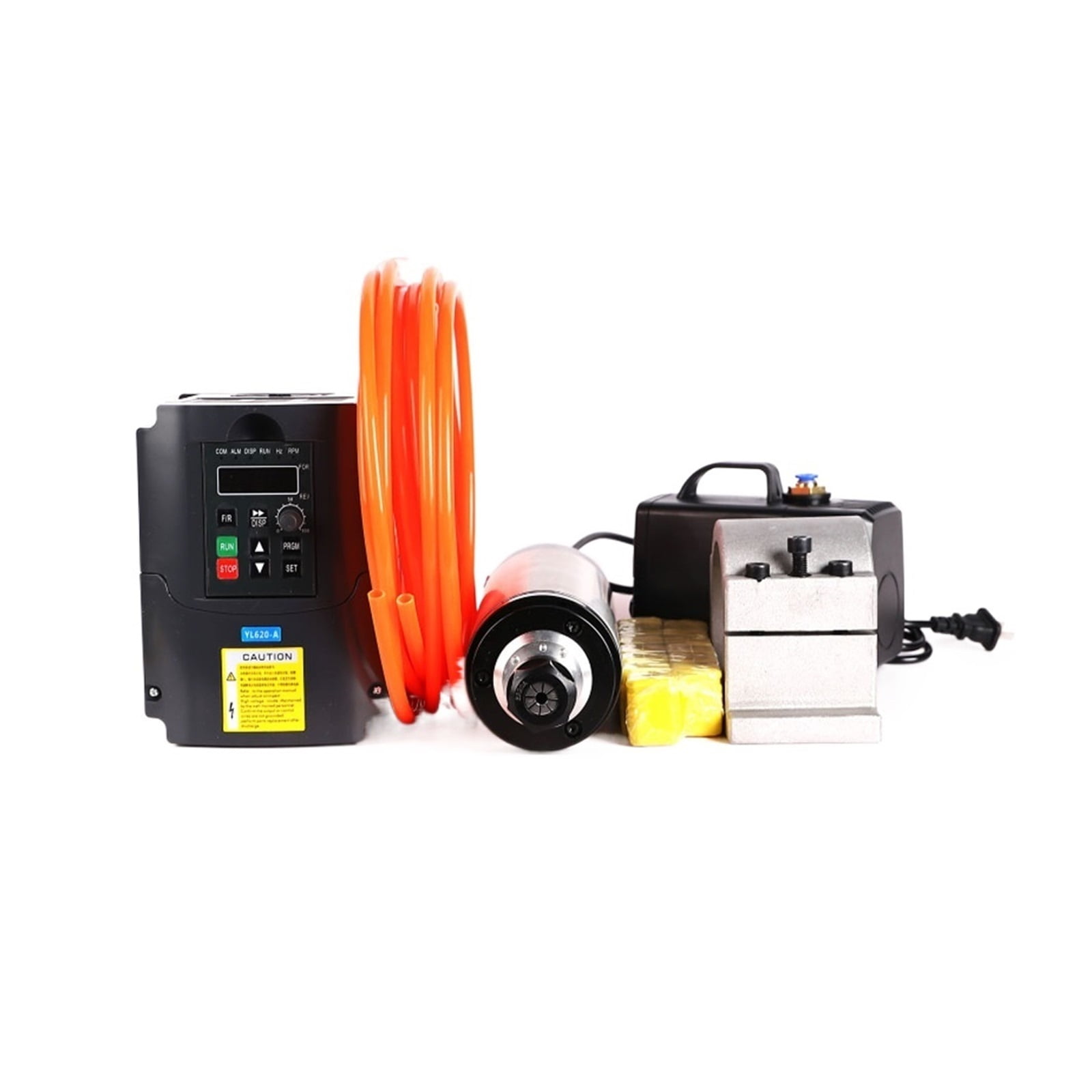 CNC Spindle Motor 1.5KW Water Cooled Spindle Kit 65MM Clamp VFD Inverter 80W Water Pump 13pcs ...