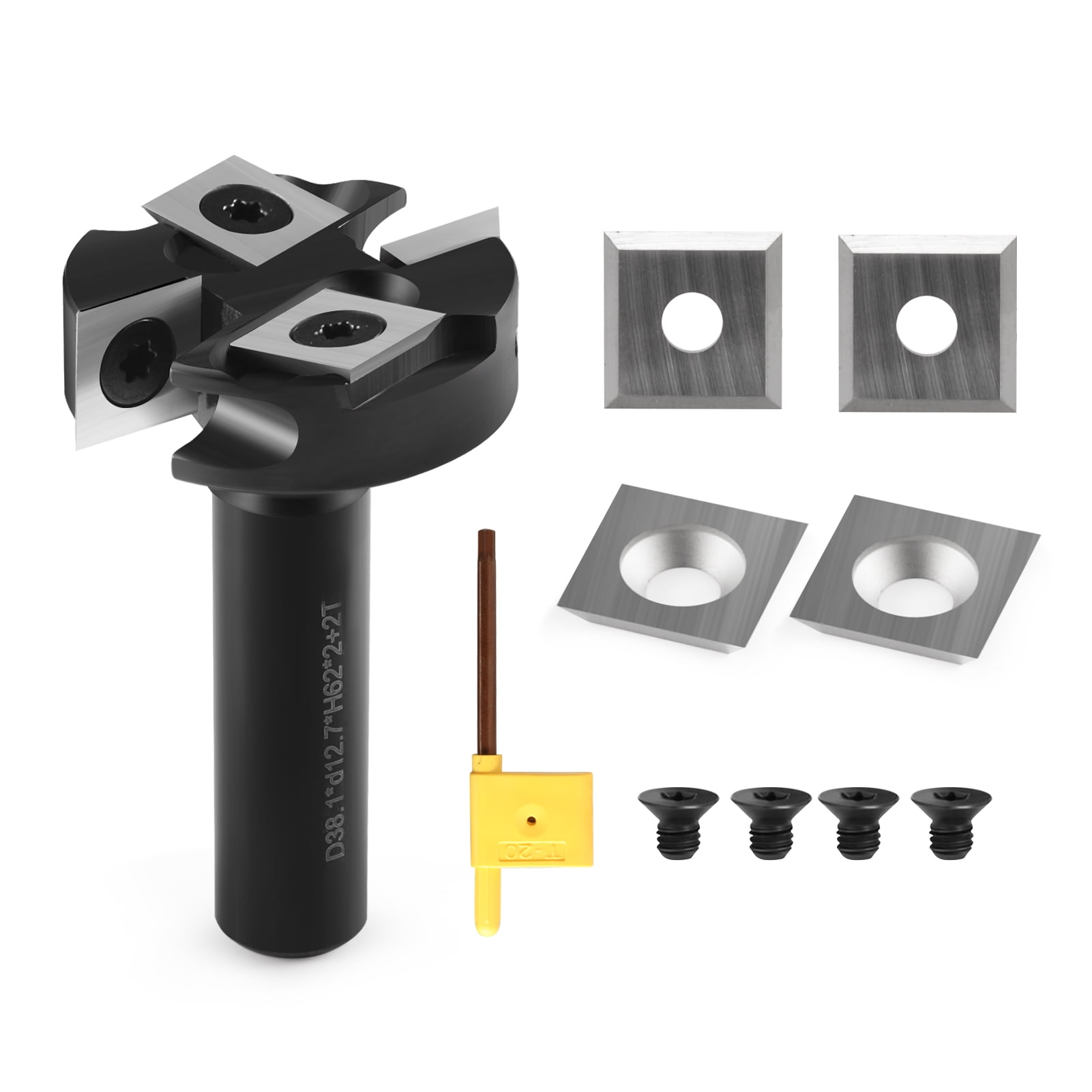 CNC Spoilboard Surfacing Router Bit 1/2" Shank, 1-1/2" Cutting Dia,Slab ...