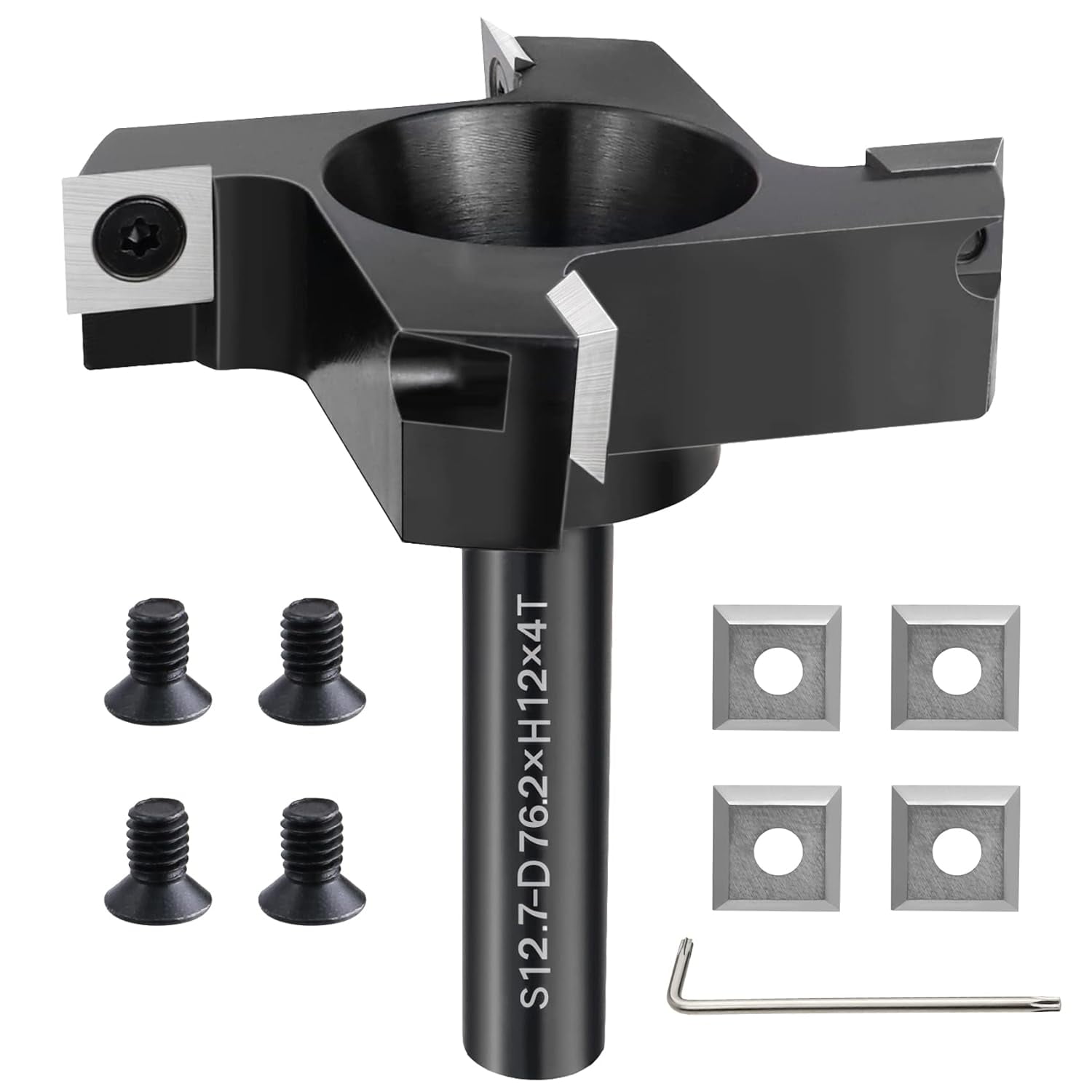 CNC Spoilboard Surfacing Router Bit, 1/2" Shank 3" Cutting Diameter 4 ...