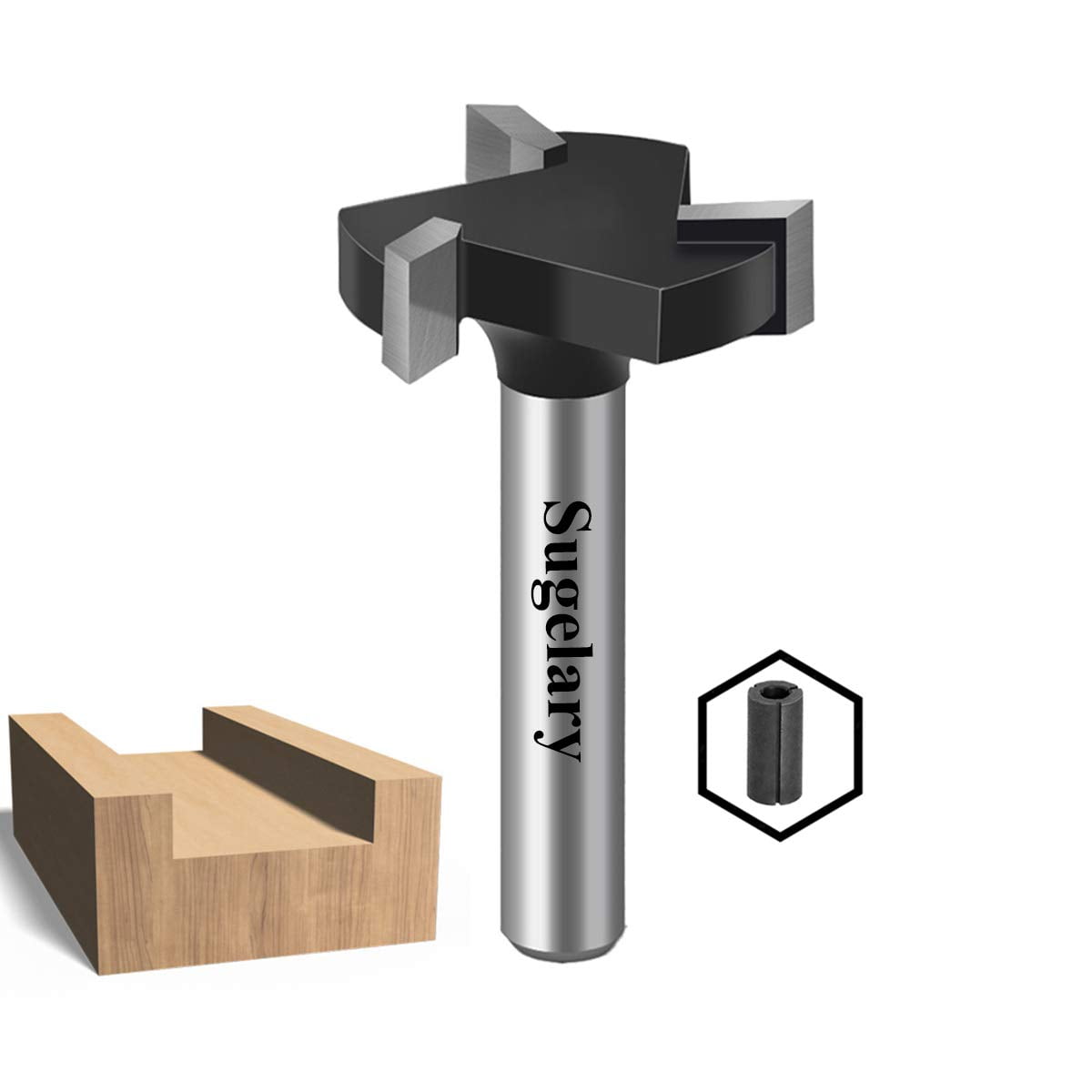 CNC Spoilboard Surfacing Router Bit, 1/4 inch Shank Carbide Tipped ...