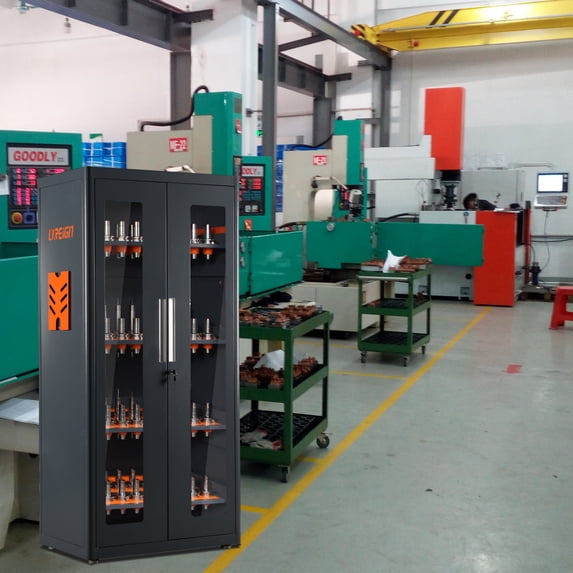 CNC Tool Cabinet for CAT40 Holders - High-Capacity Cold-Rolled Steel ...