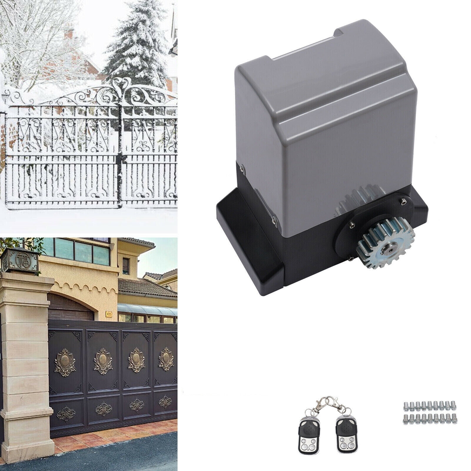 CNCEST 1400Lbs Electric Automatic Sliding Gate Opener Motor Remote Kit ...